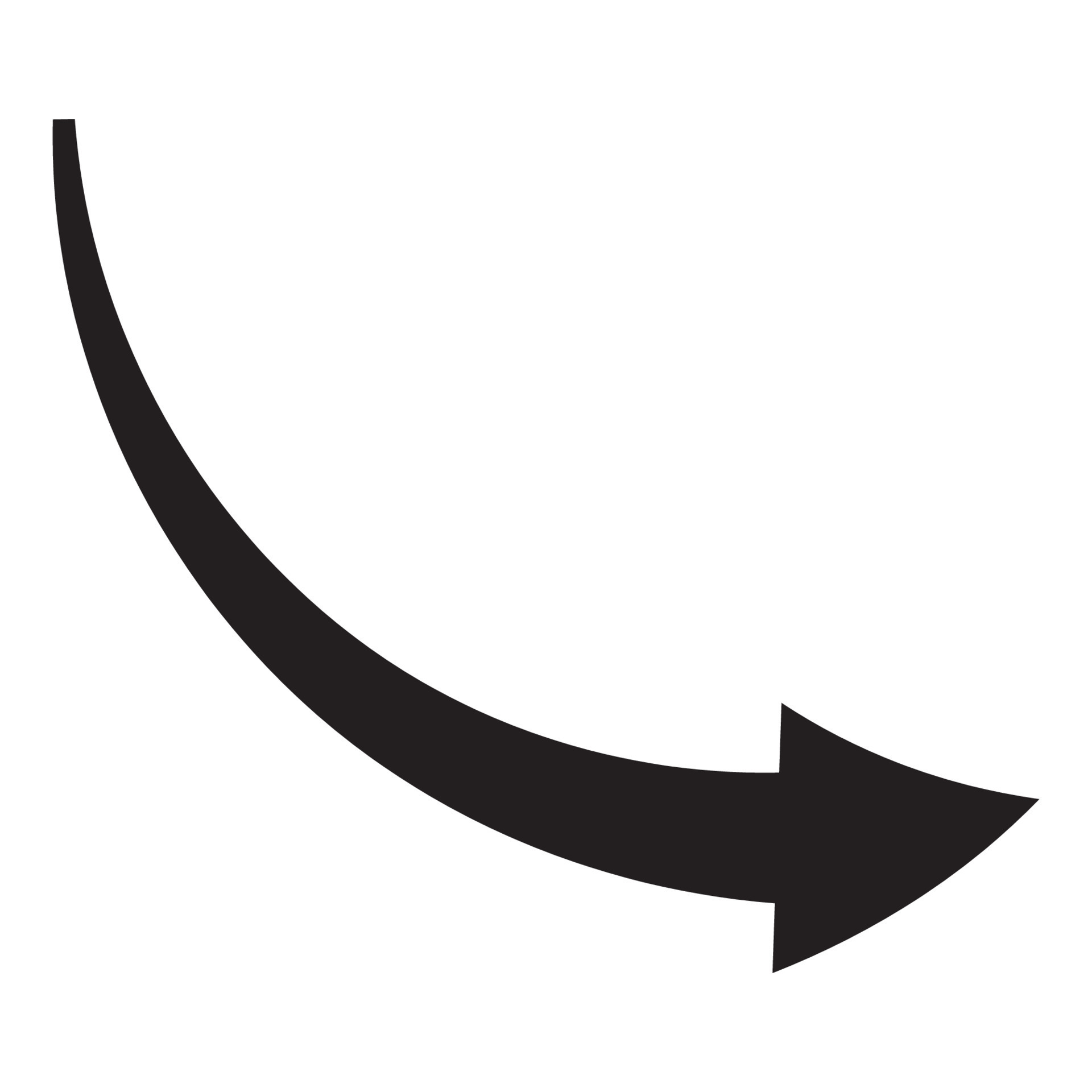 Arrow Symbol Set Of Doodle Or Sketch Outline Of Circle Curve Swipe Up