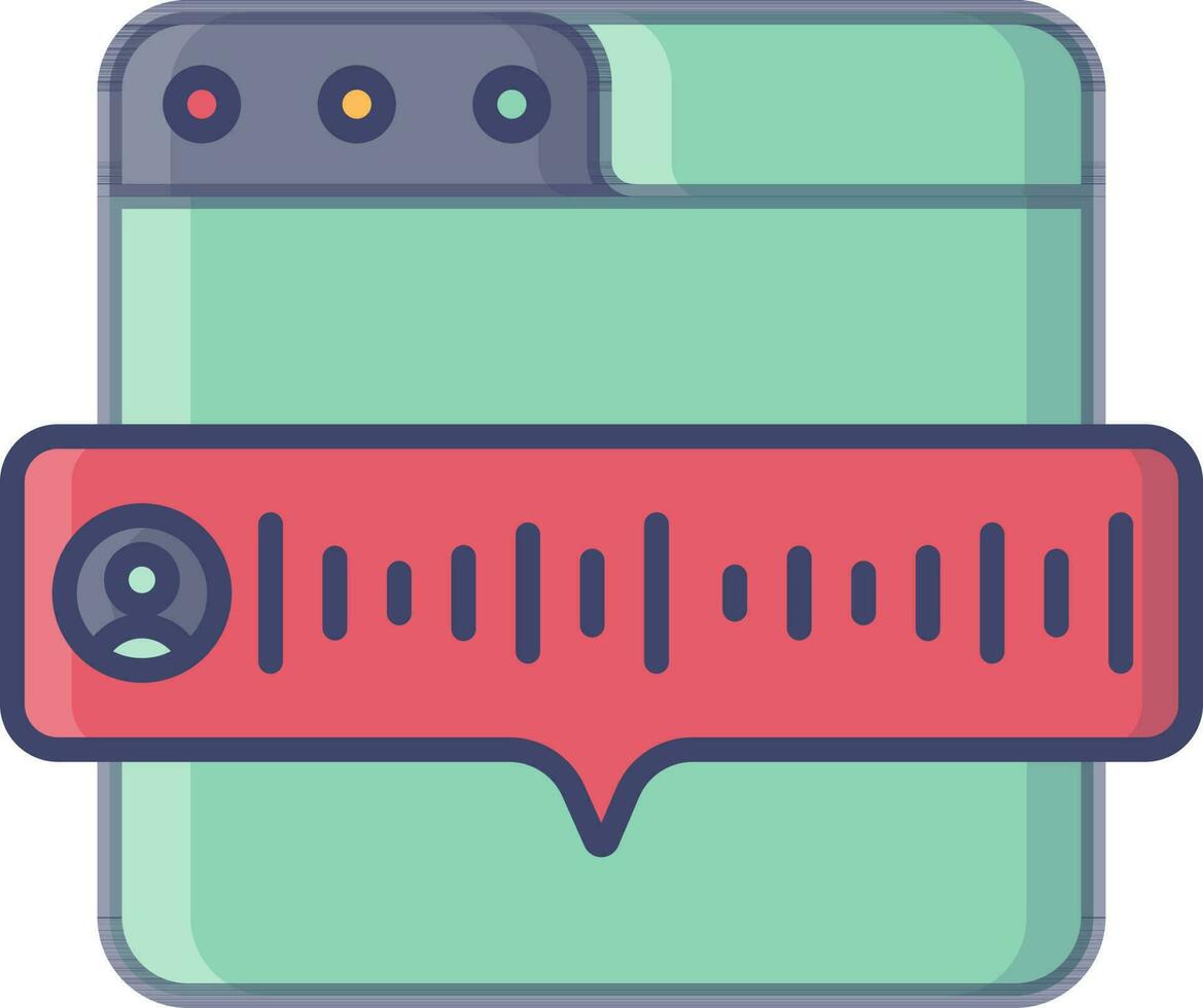 Online Message Web Page Icon In Green And Red Color 24369397 Vector