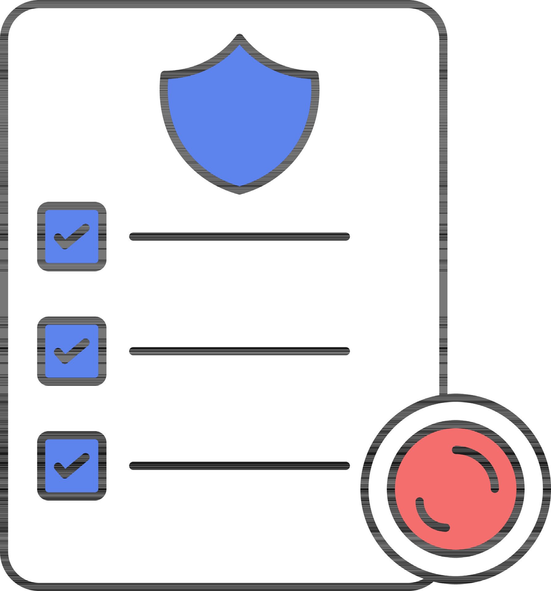 Check Money Insurance Paper Colorful Icon 24463082 Vector Art At Vecteezy