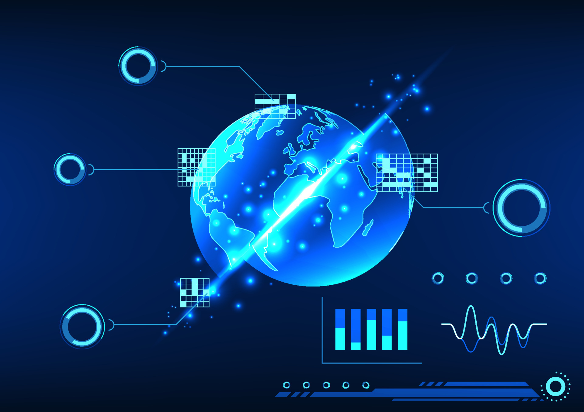 Earth Technology Background Refers To Scanning To Find Information