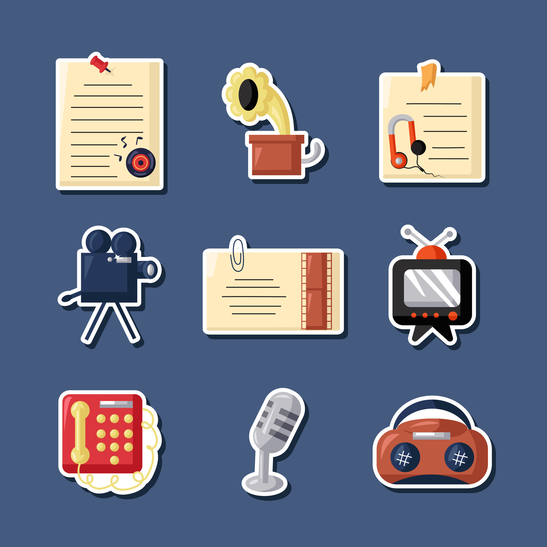 Journal Sticker Retro Vintage 24762877 Vector Art At Vecteezy