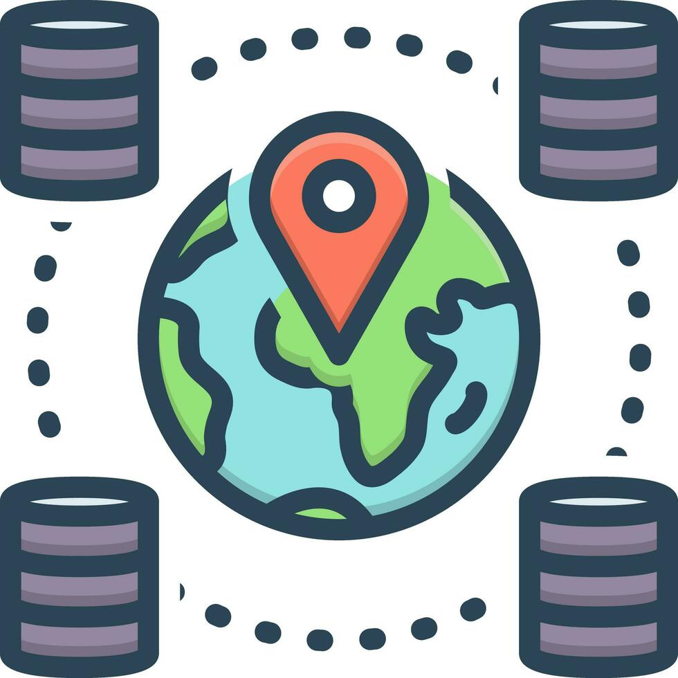 Color Icon For Geospatial 24885004 Vector Art At Vecteezy