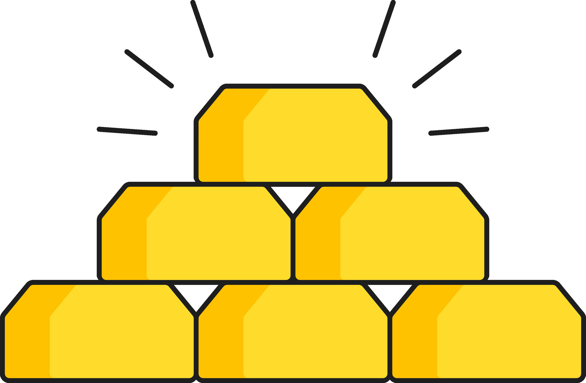 Flat Style Stack Gold Icon In Yellow Color 24949935 Vector Art At Vecteezy