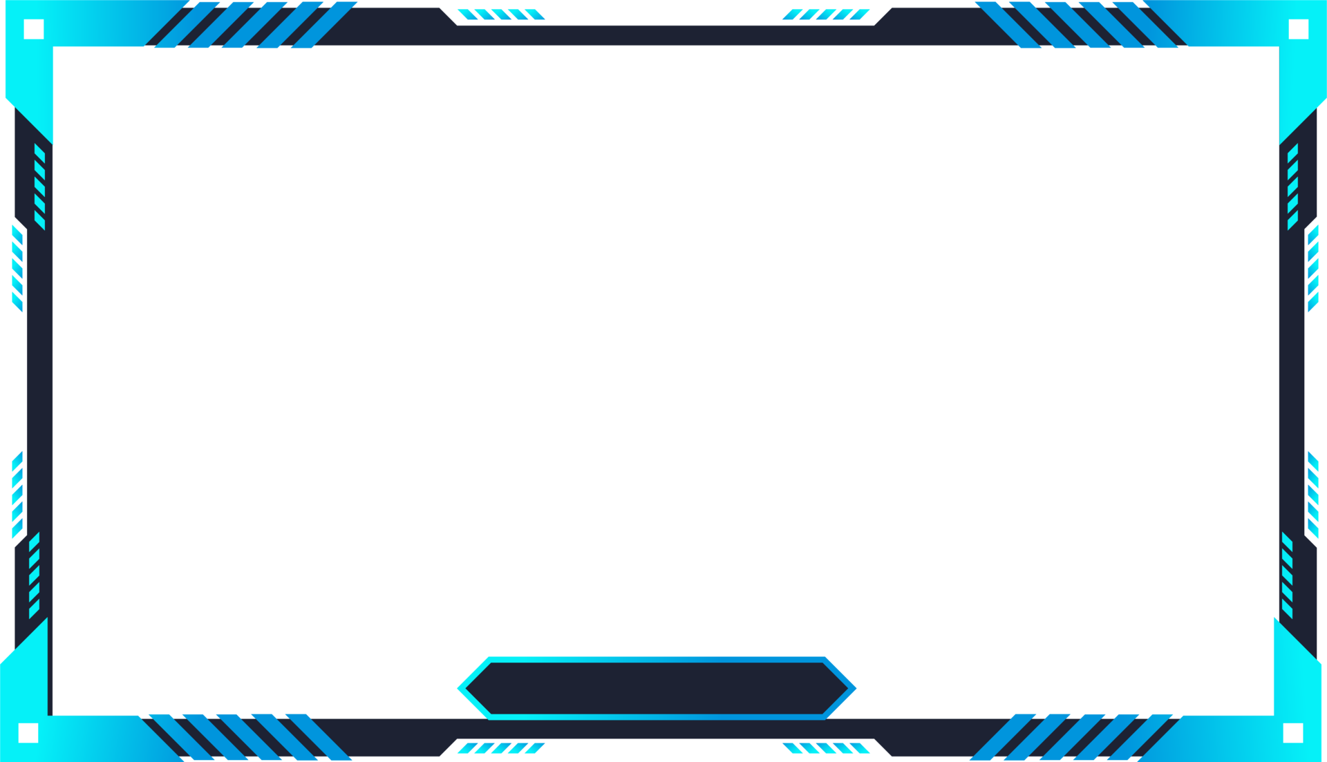 superposición de transmisión en vivo futurista png con color azul