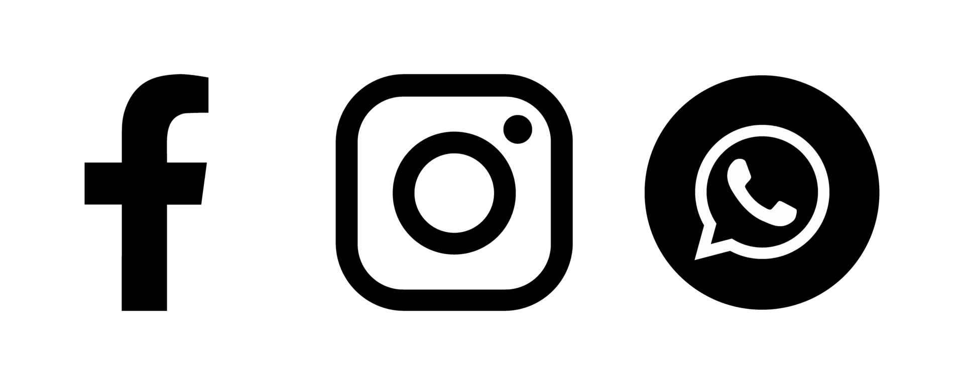 Facebook Instagram Whatsapp Logo Transparent Png Png