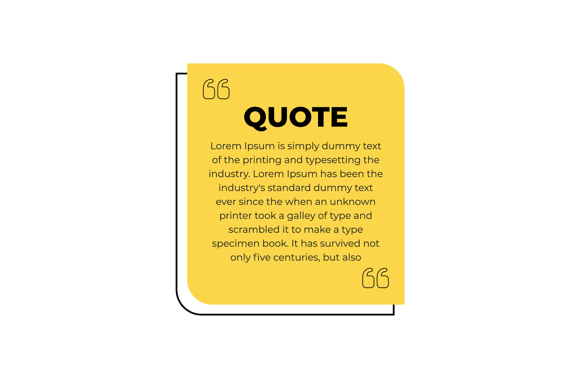 Quotes Template Set In 1 Variations Decorative Frame Block With