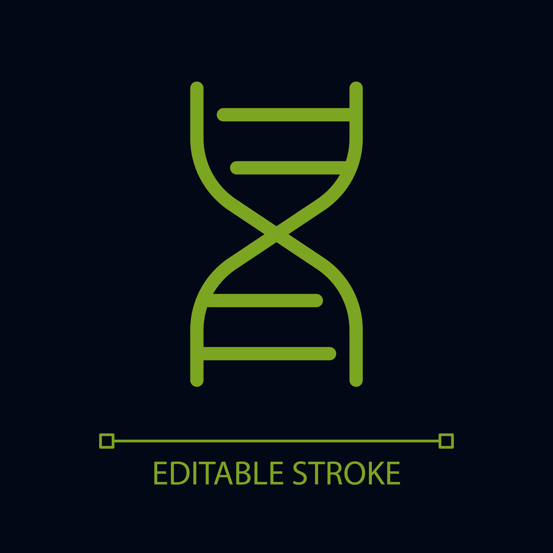 DNA Molecule Pixel Perfect Color Linear Ui Icon For Dark Theme Genetic