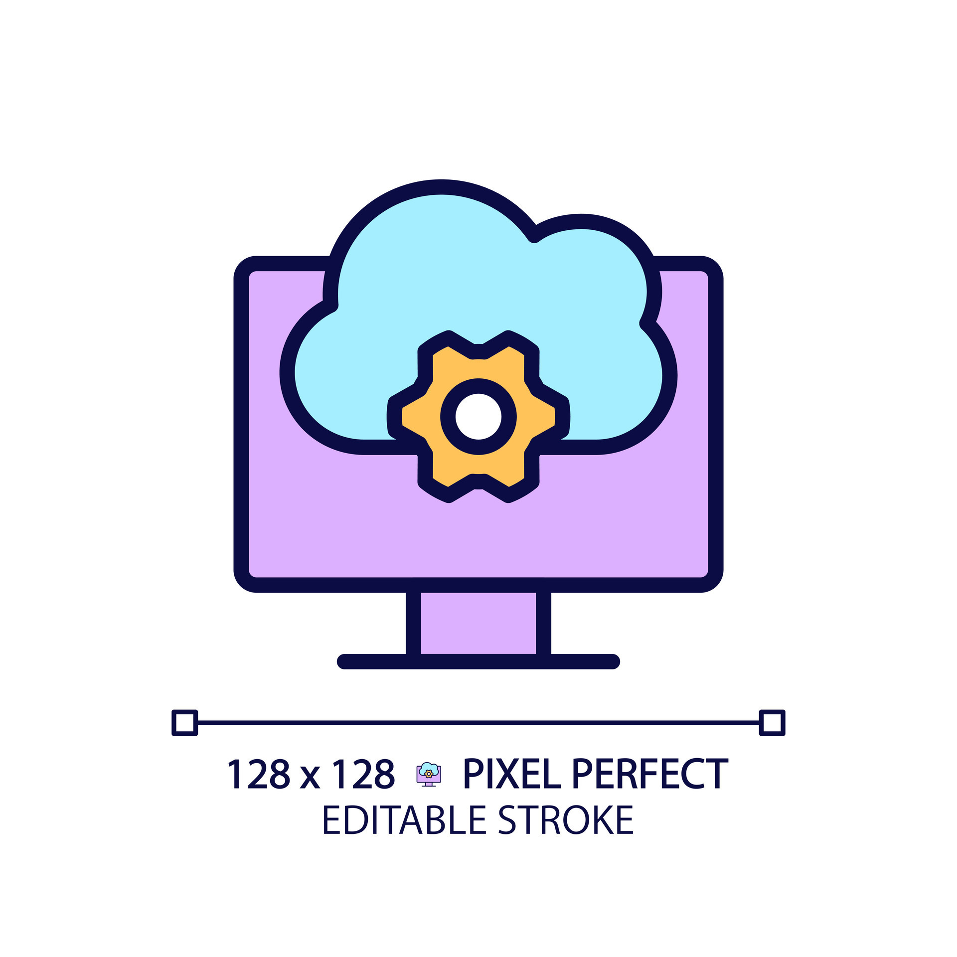 Cloud Based Software Pixel Perfect RGB Color Icon Application Online