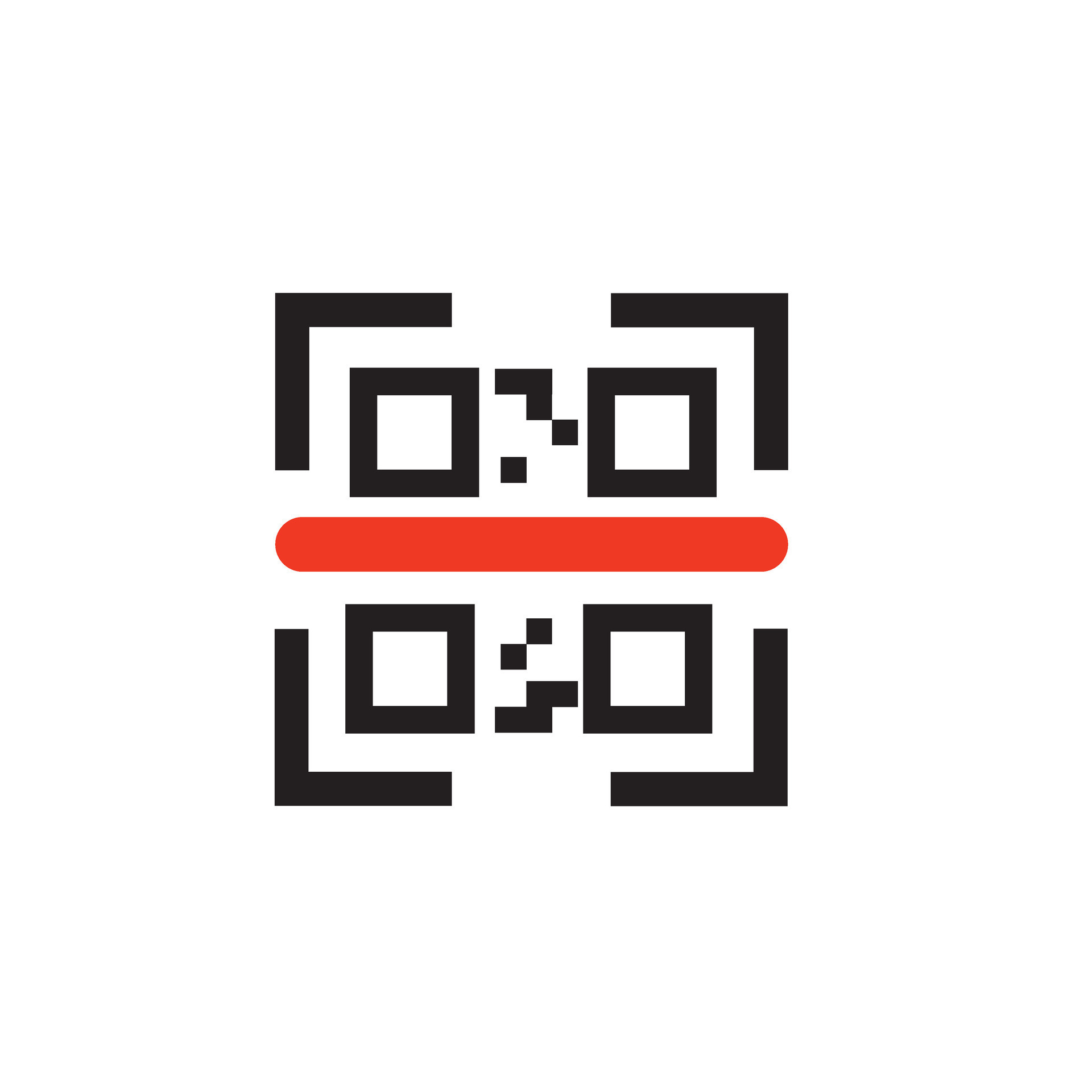 Black Qr Code Scan Minimal Badge Flat Simple Trend Modern Qrcode Ui