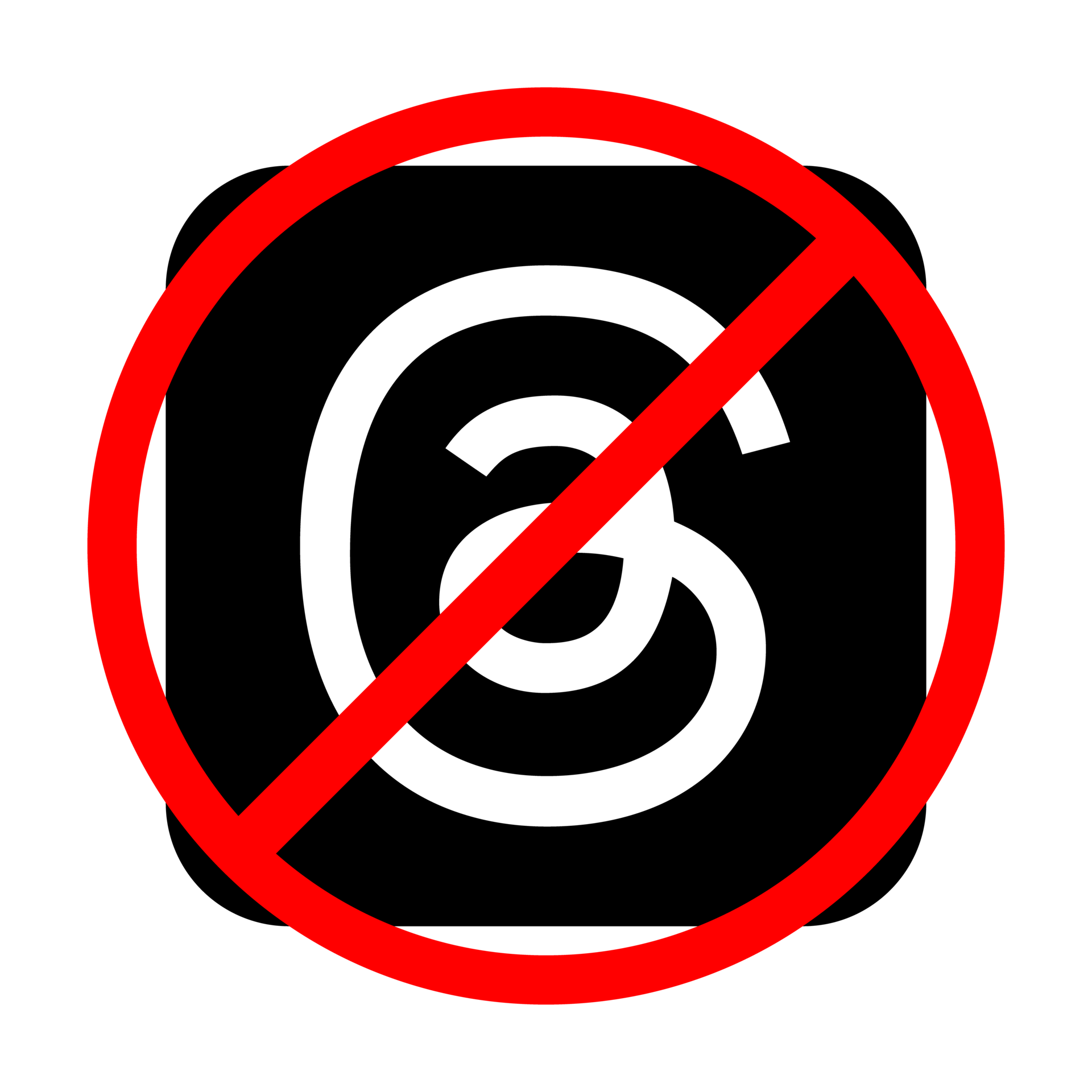 Threads And Twitter Vector Right And Wrong Sign Threads Banned In