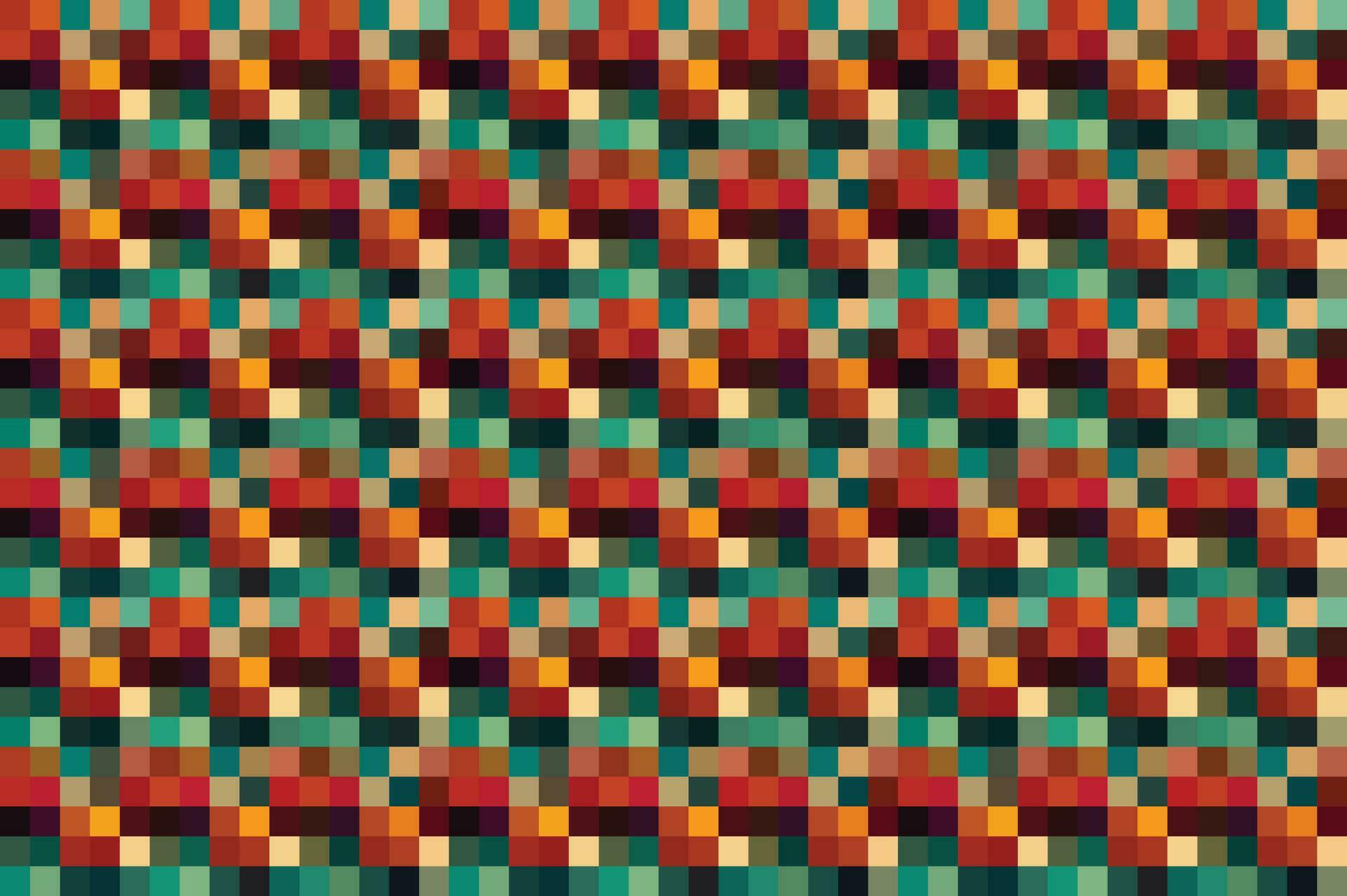 Pixelated Colorful Vibrant Geometric Grid Modern Abstract Pixel Noise