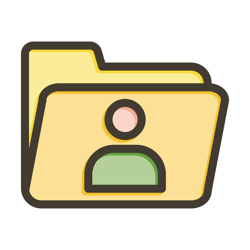 Contacts Vector Thick Line Filled Colors Icon For Personal And
