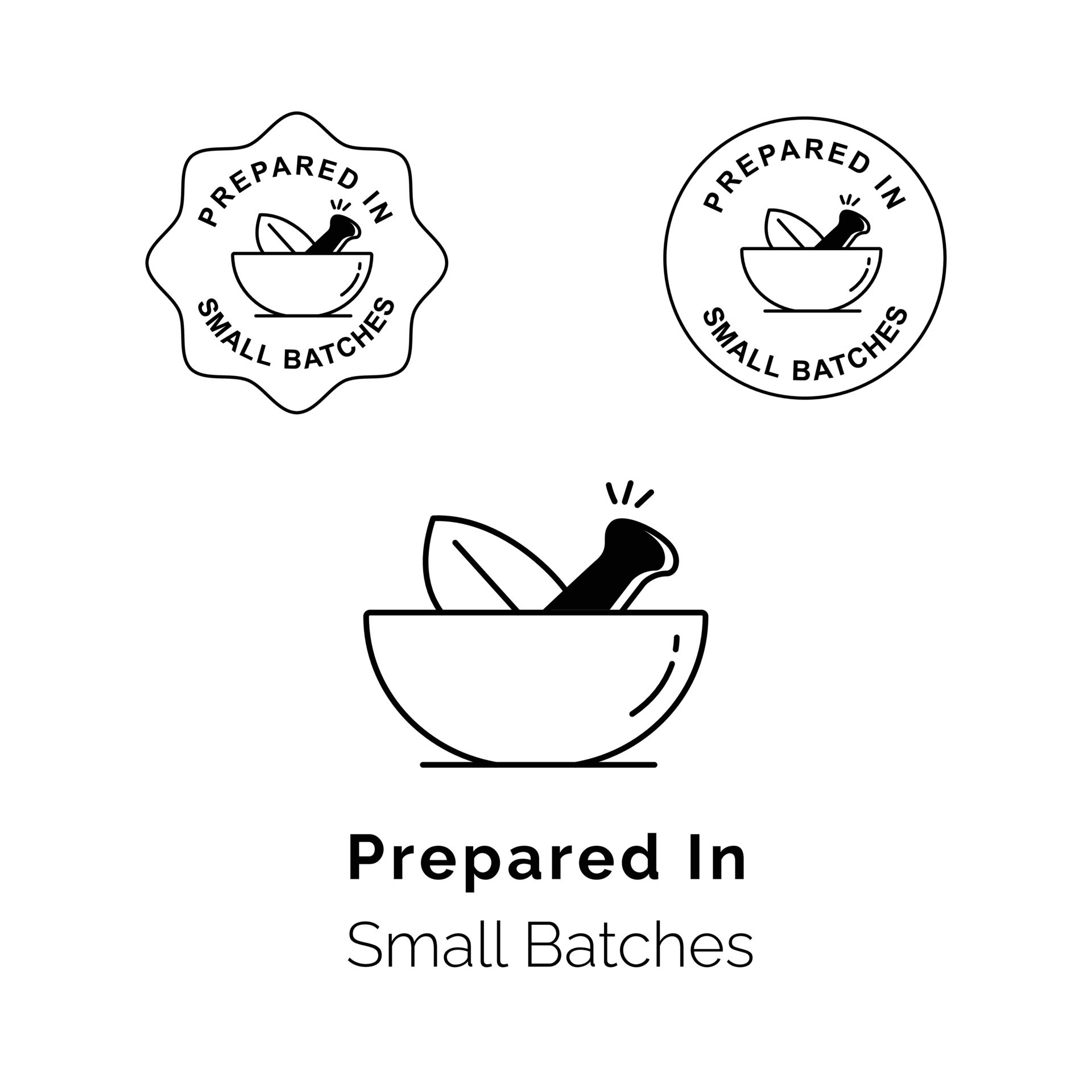 Prepared In Small Batches An Icon Representing Products Or Services