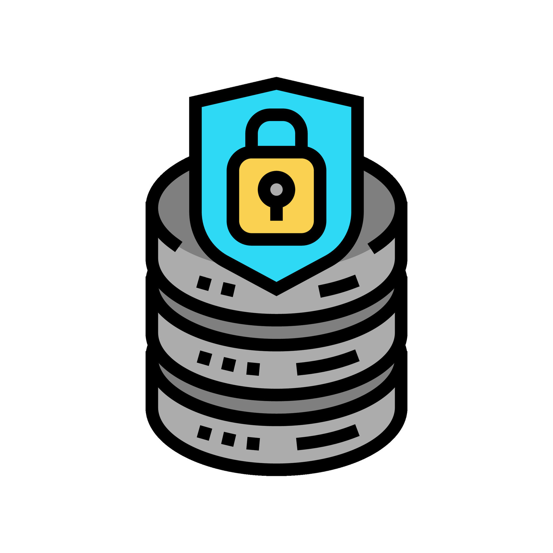 Data Access Control Database Color Icon Vector Illustration 32517453