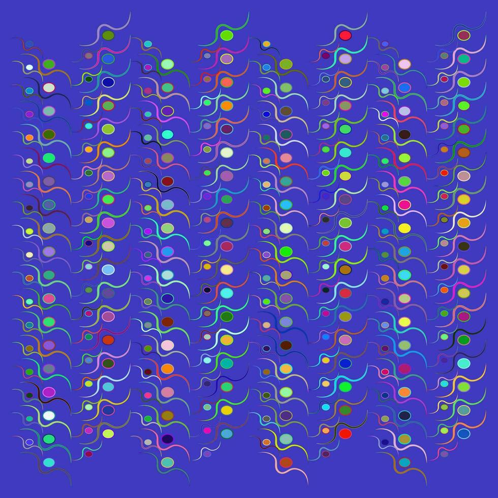 Abstract Background With Wave Round Colorful Random Square Random