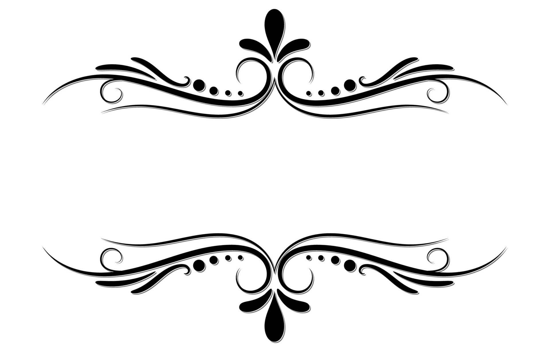 Classic Border Wave Dividing Line Flower Pattern Scroll Elements And