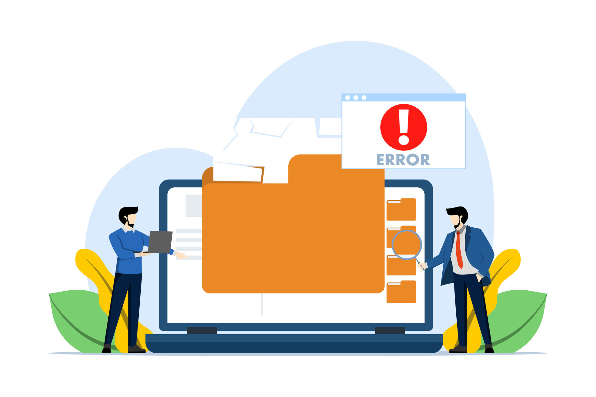 Error And Warning Concept Of Damaged Or Corrupted Files People