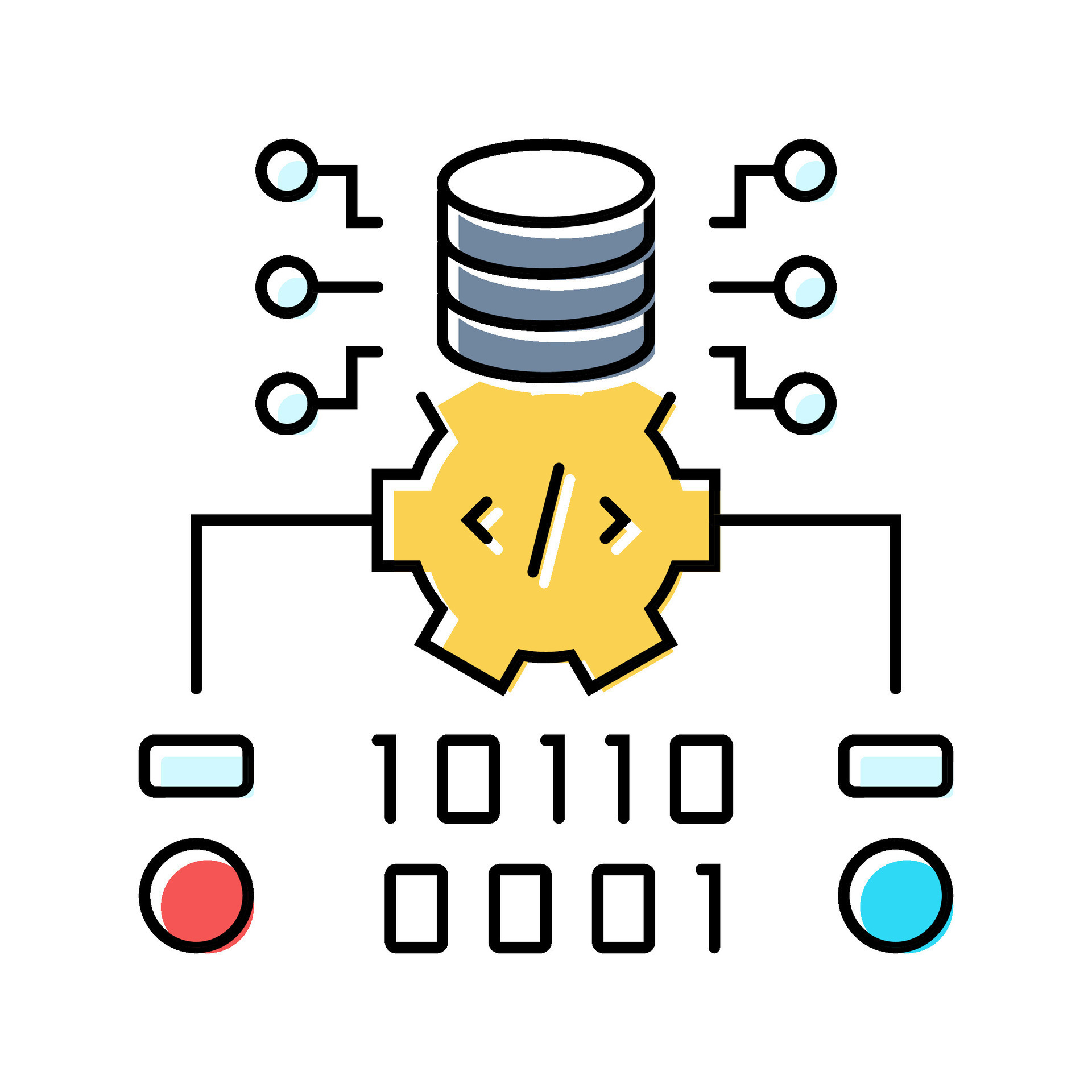 Source Code Management Color Icon Vector Illustration 35273368 Vector