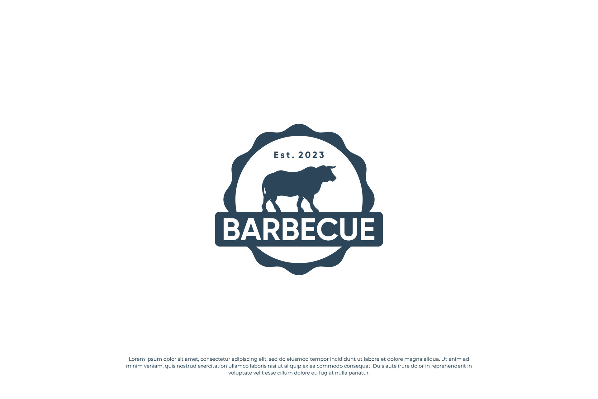 Clásico parilla y parrilla logo diseño emblema filete casa insignias