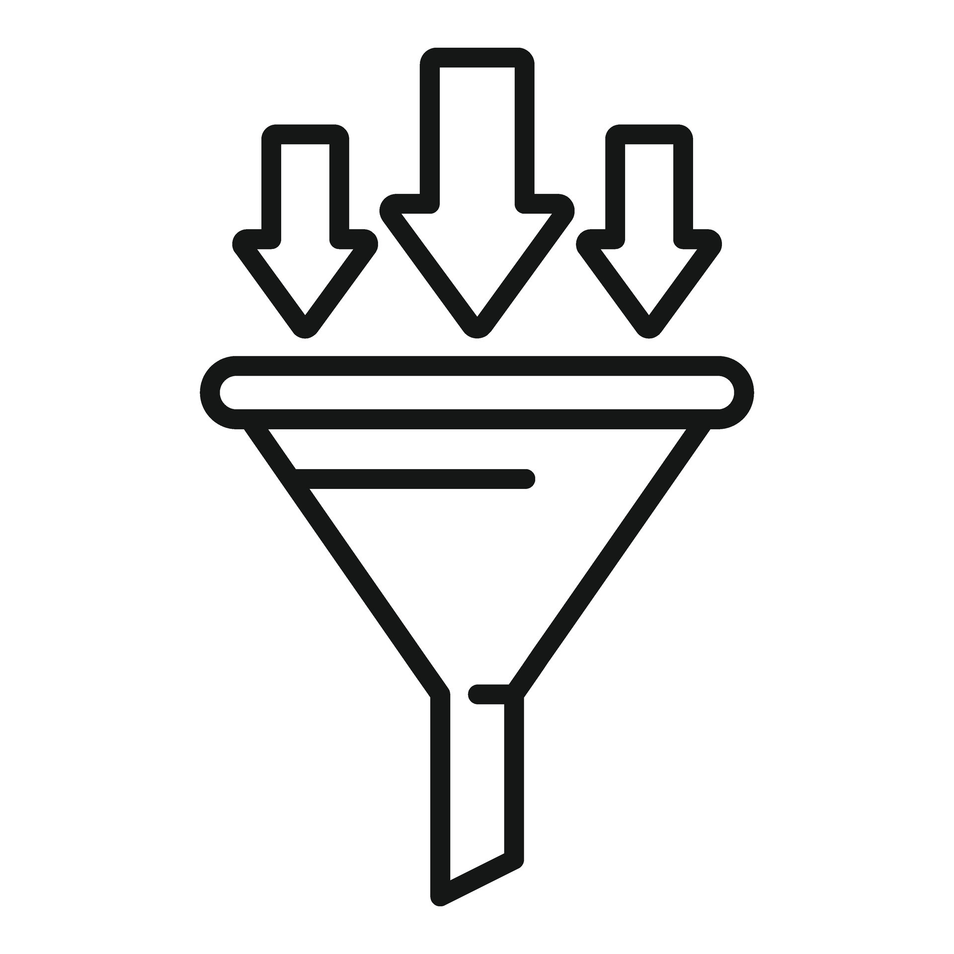 Creative Input Content Filter Icon Outline Vector Funnel Data 36587738