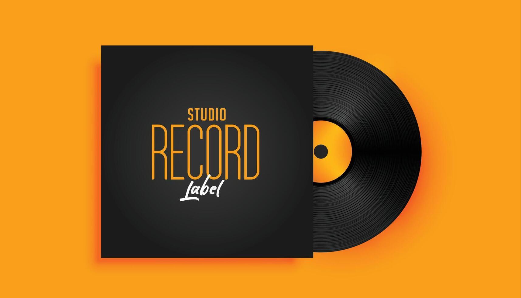 Realistic Music Record Label Disk Mockup 36890099 Vector Art At Vecteezy