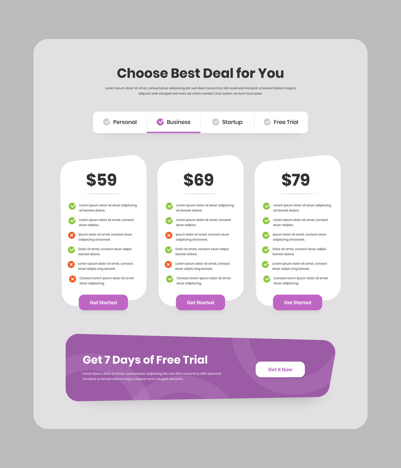 Abstractly Designed Modern Price Comparison Web Interface With