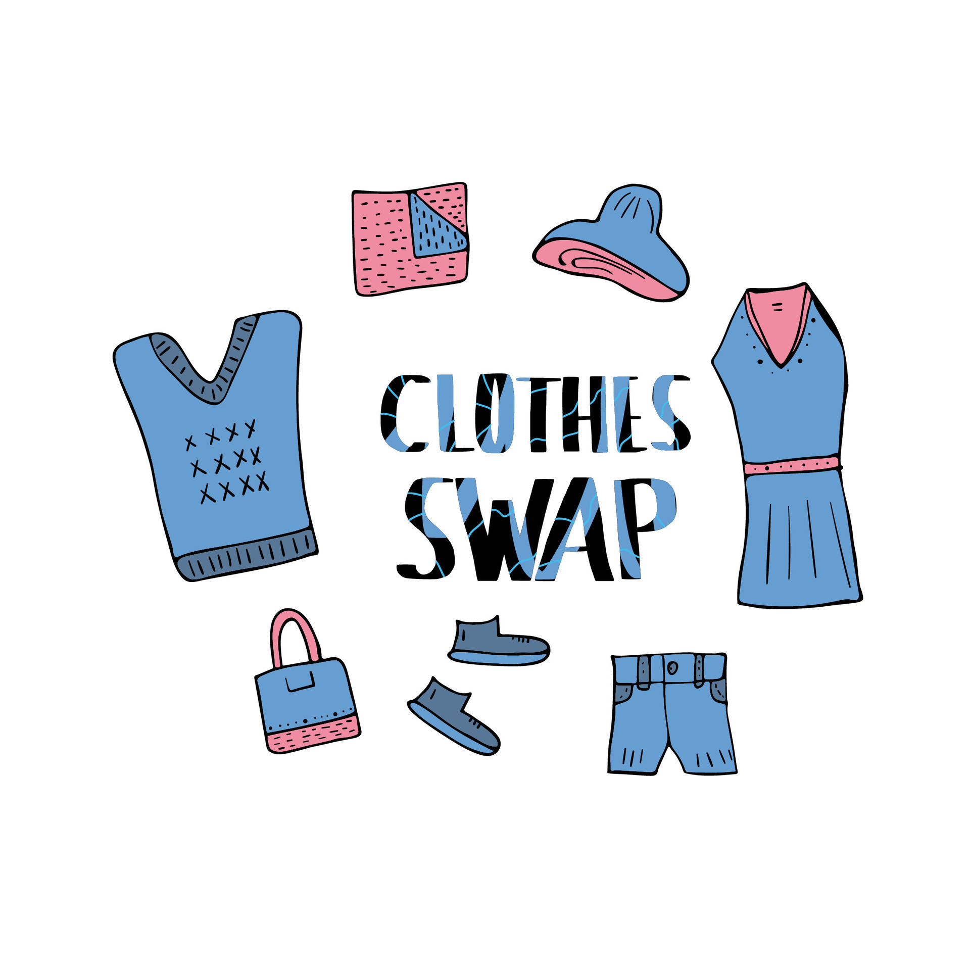 Swap Hanwritten Lettering Vector Concept Design 42639042 Vector Art