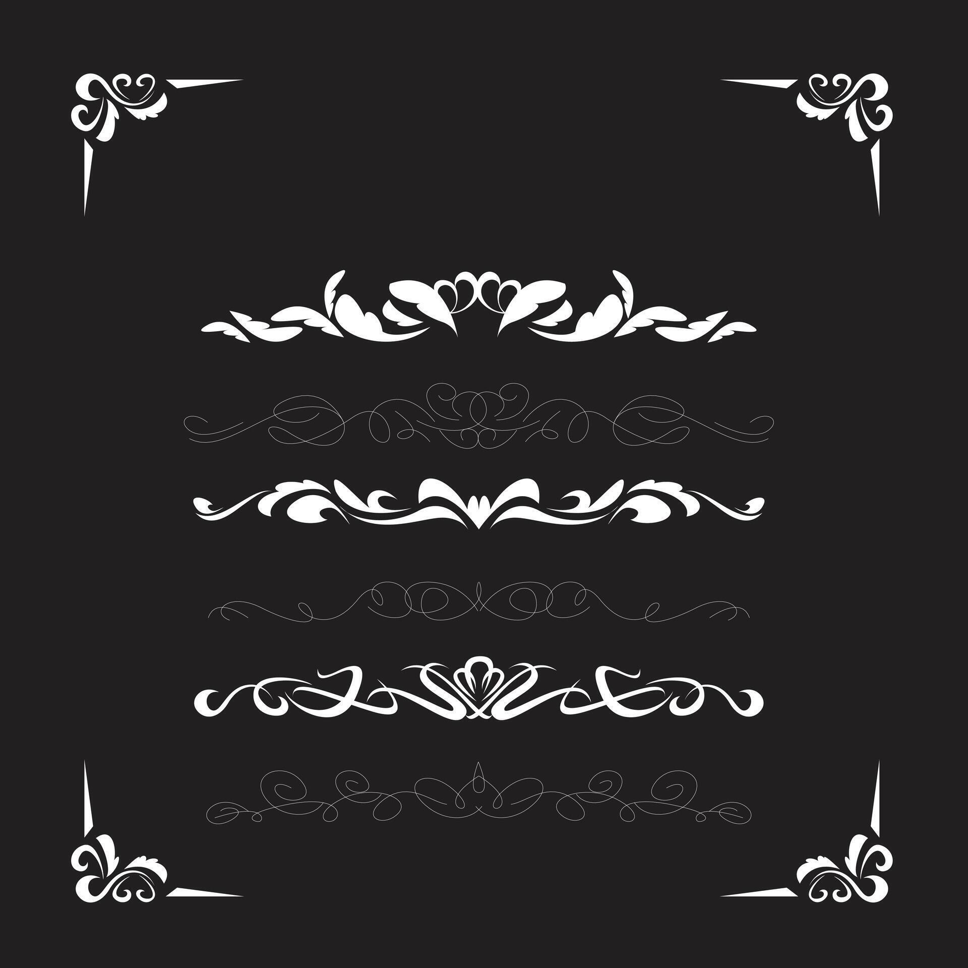 Header Illustration For Tittle Display Art Deco Vintage Element