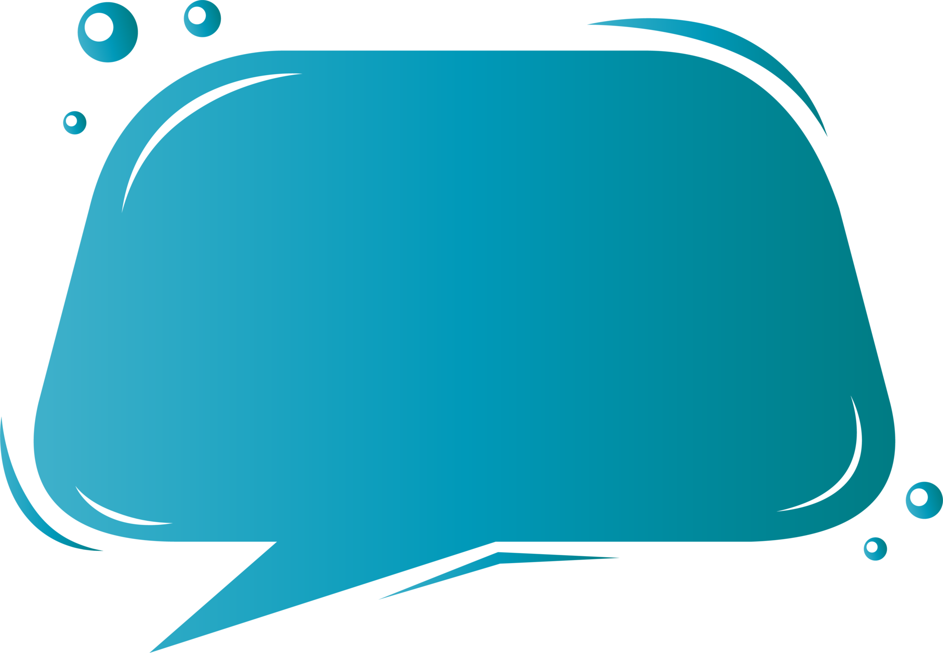 Bubble Speech Border Frame Gradiant Design For Decoration Or Hightlight