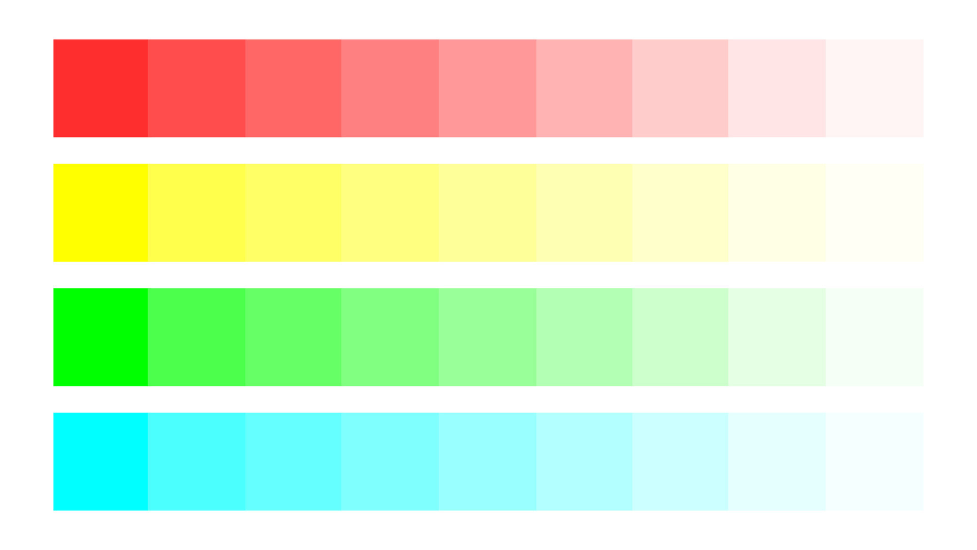 Red Yellow Green Blue Color Palette Set Of Bright Color Palette