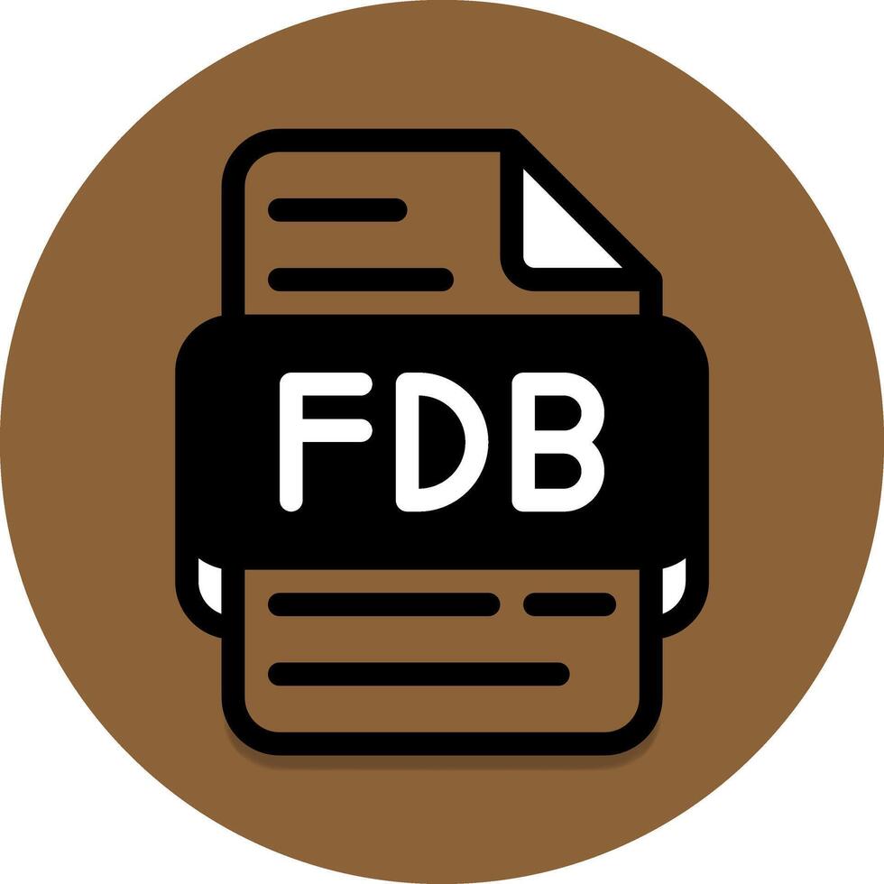 Fdb Document File Type Icon Files And Extension Format Icons With A