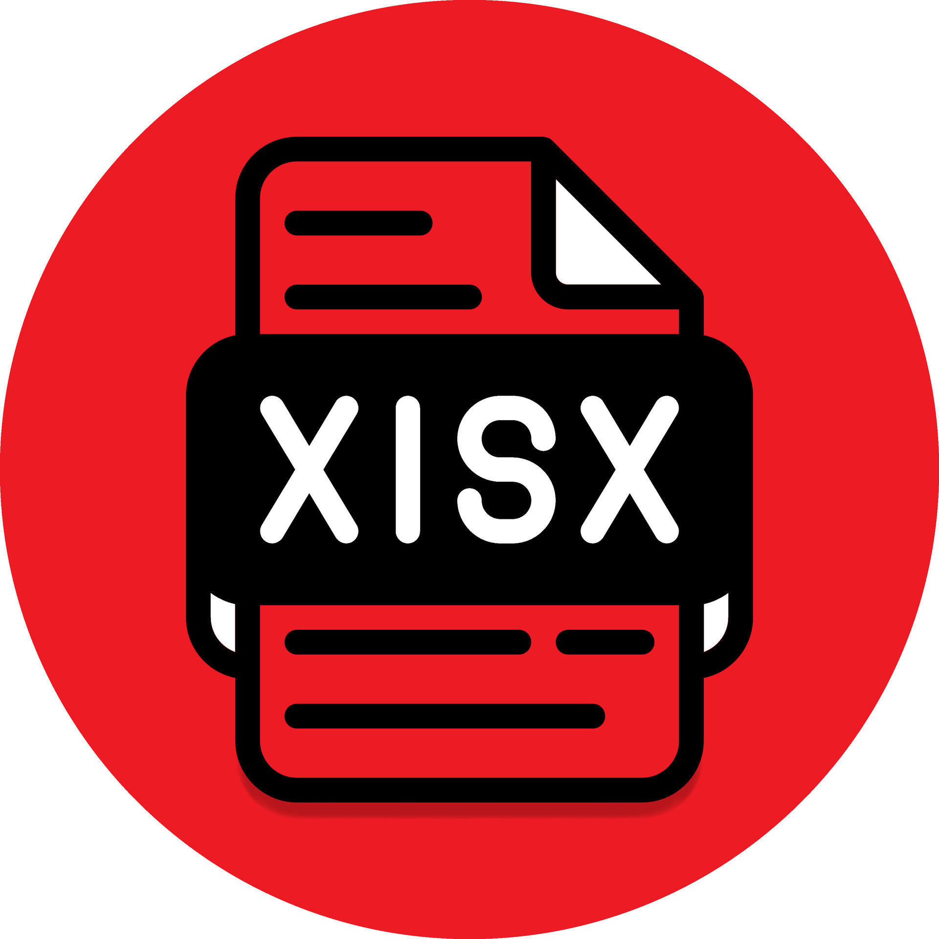 Xlsx File Type Icon Files Or Icons Symbol Format With A Black Fill