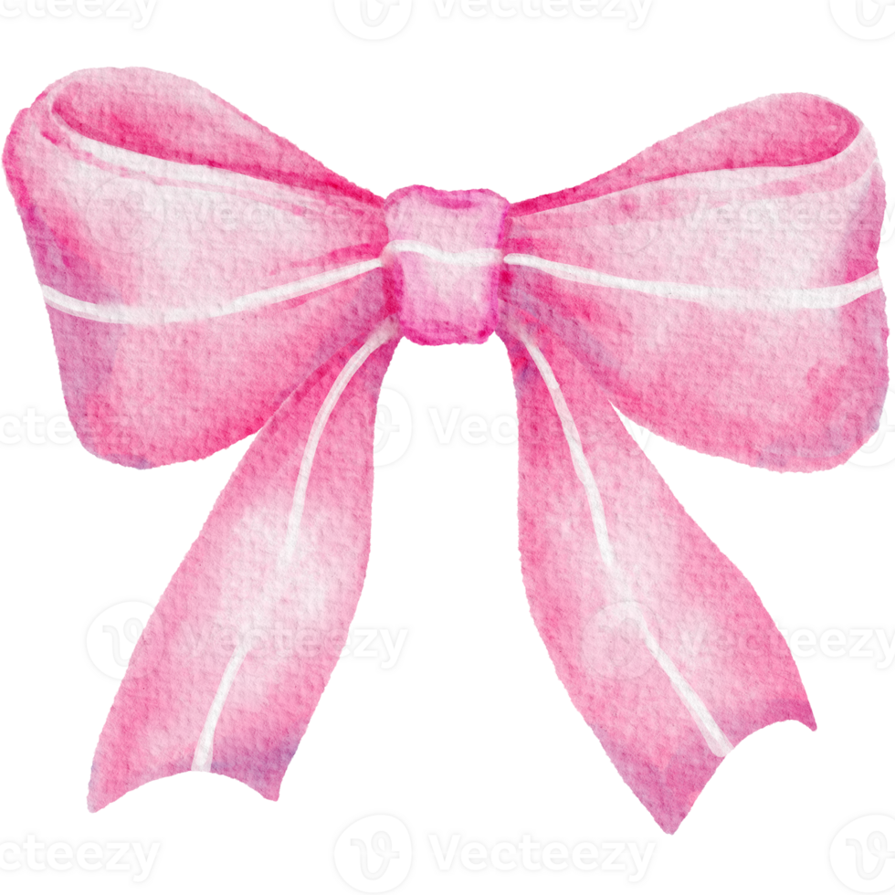 linda coqueta estético rosado arco en Clásico cinta estilo acuarela