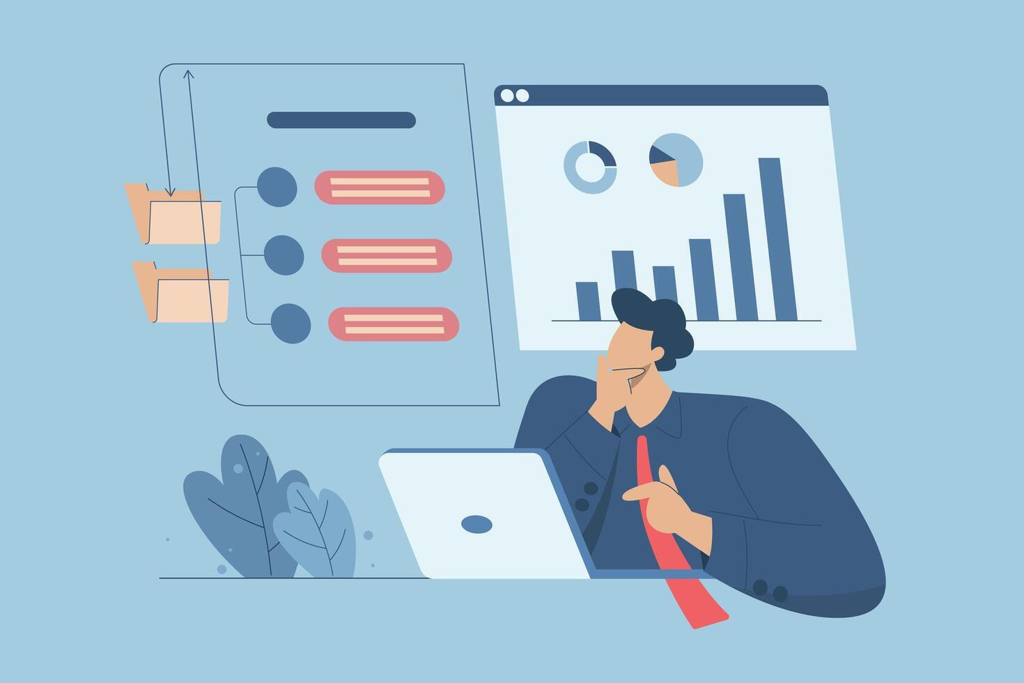 Business Technology Cloud Computing Service Concept Data Analysis
