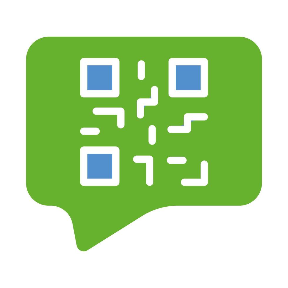QR Code Inside Speech Bubble Scan Scanner Encrypted Information