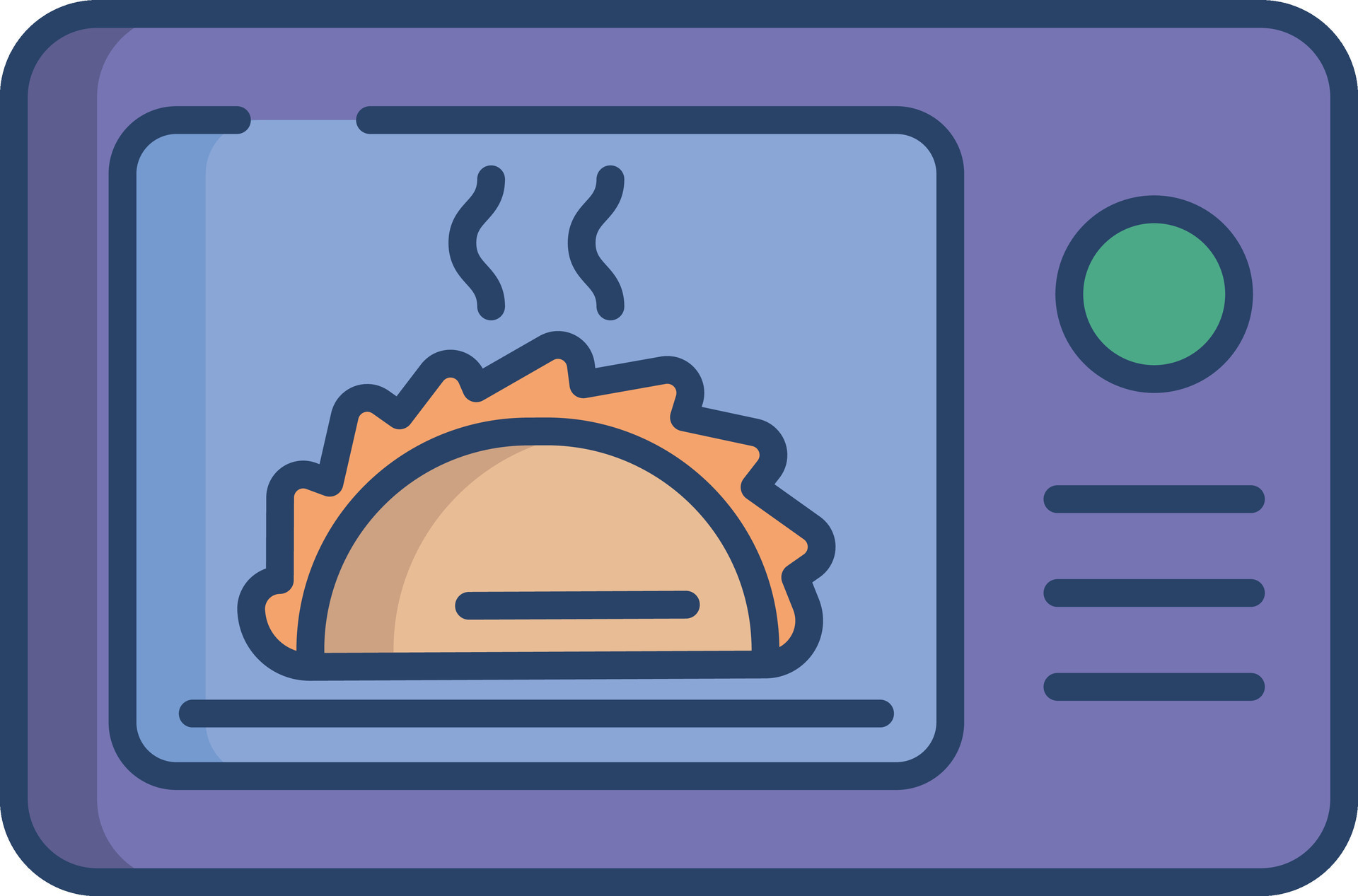 Baking Oven Linear Color Illustration 47026041 Vector Art At Vecteezy