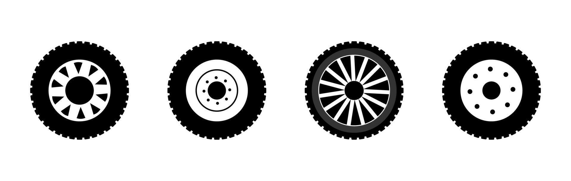 Different Types Car Tyres Alloy Wheels Illustration 47762326 Vector Art