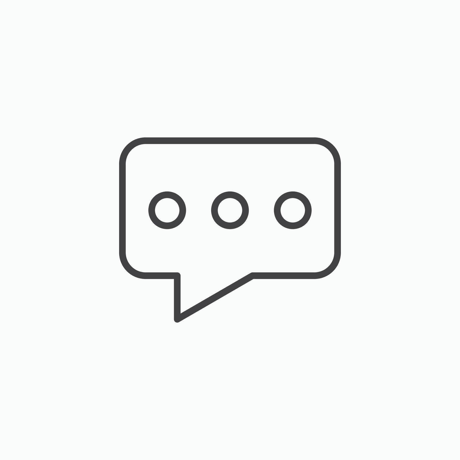 Commentline In Thin Line Black Color Flat Simple Symbols Illustration
