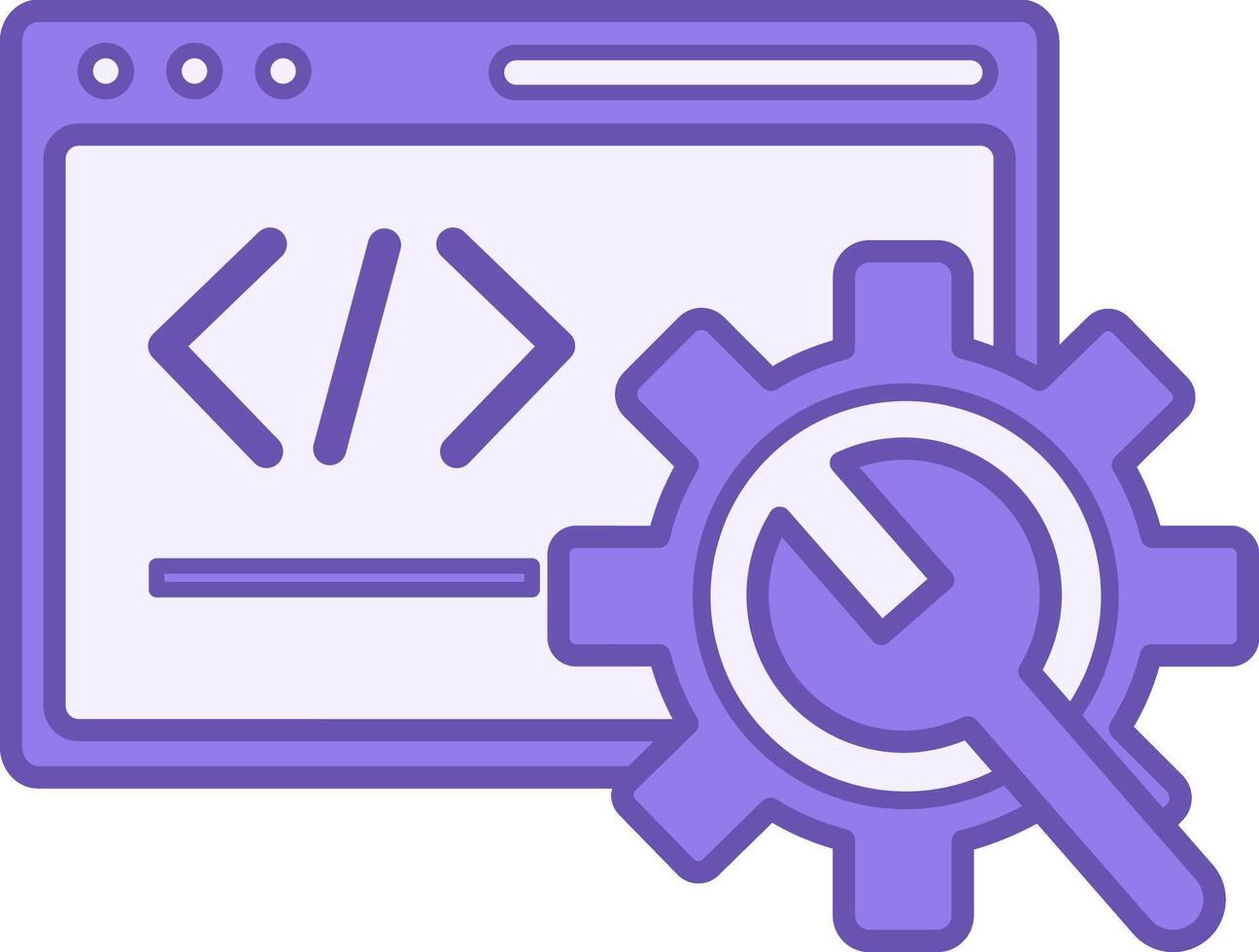 Application Development Color Icon Icon Of Website Gear And Wrench