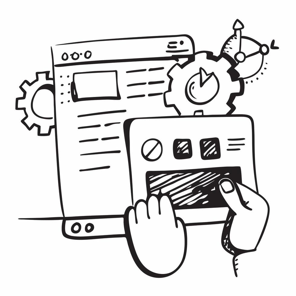 Clean Programming Dashboard And Coding Workflow Icon With Blank Area