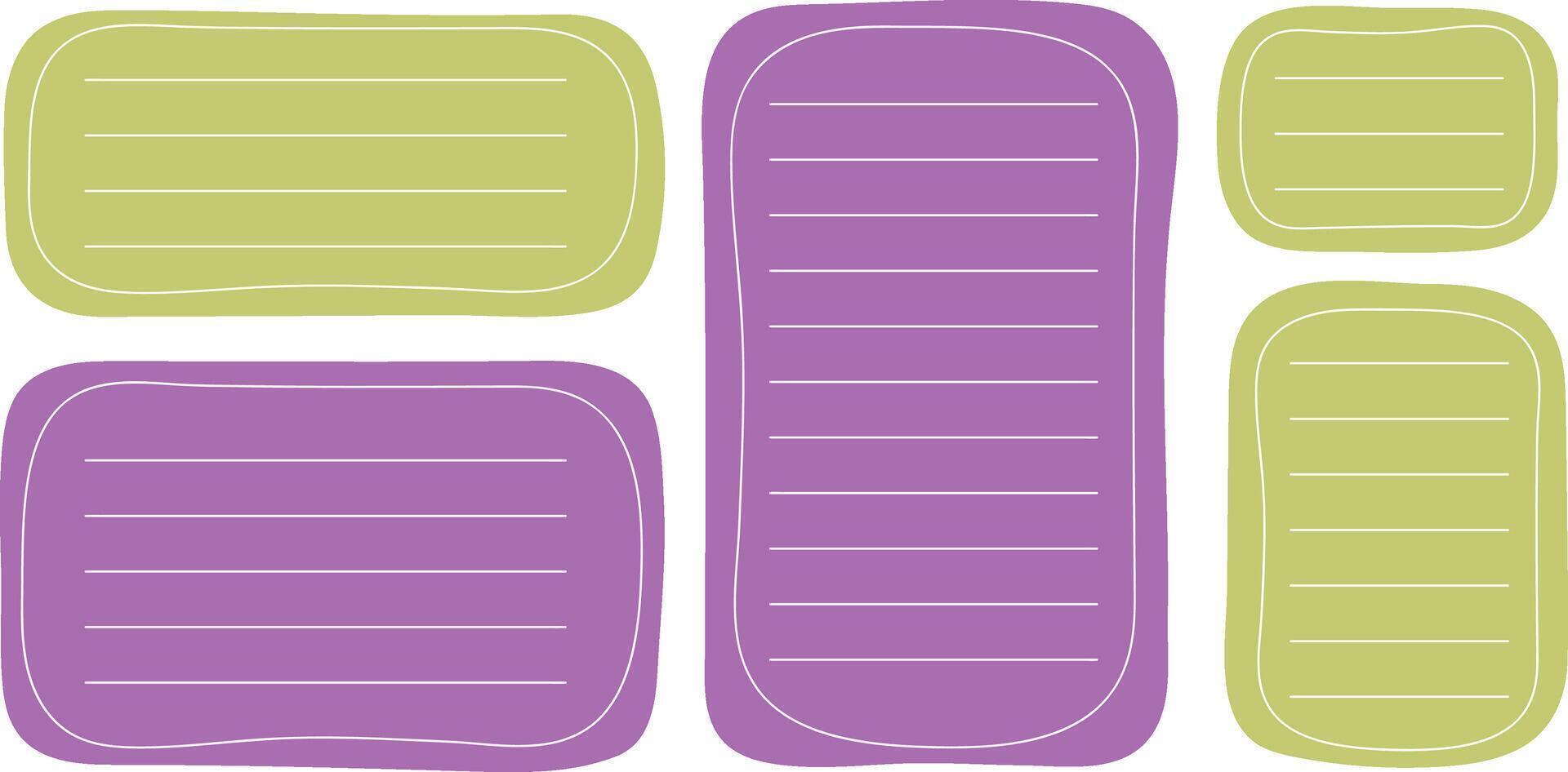 Empty Speech Bubbles Colored Shaped Text Box Flat Isolated