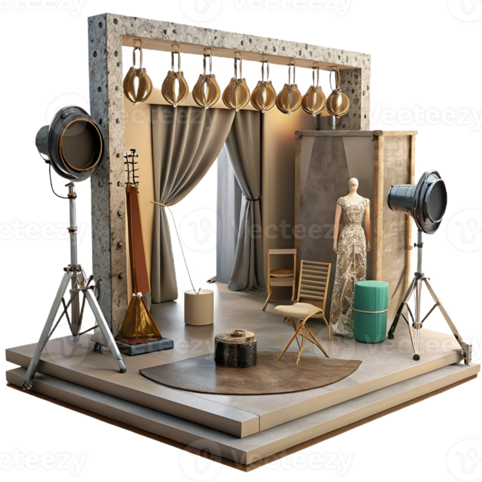 Impressive Rustic Backstage Fashion Show Chaos Cutout Premium 57890041 PNG