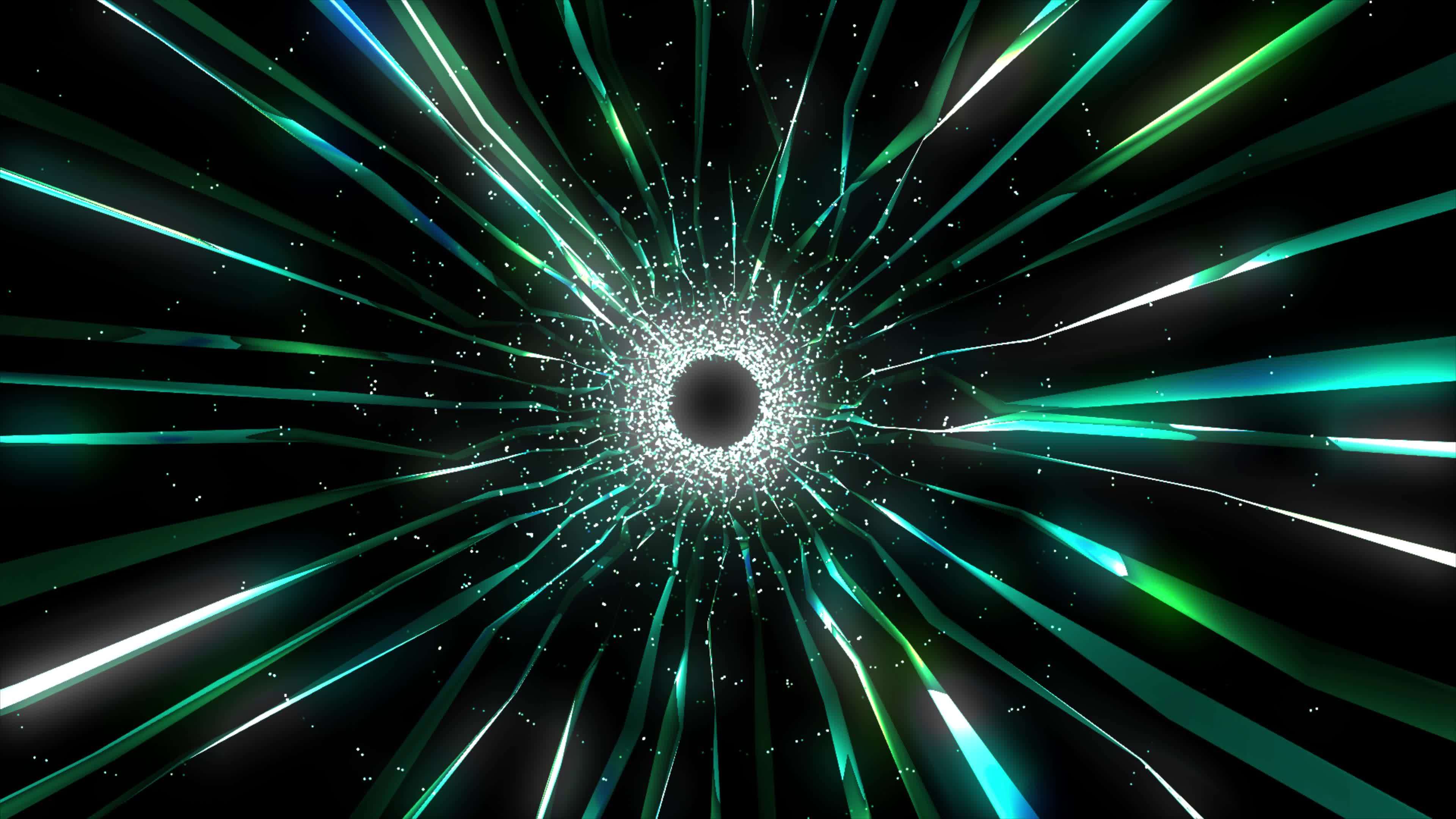 Animated Particle Tunnel Echnological And Connection Motion Background