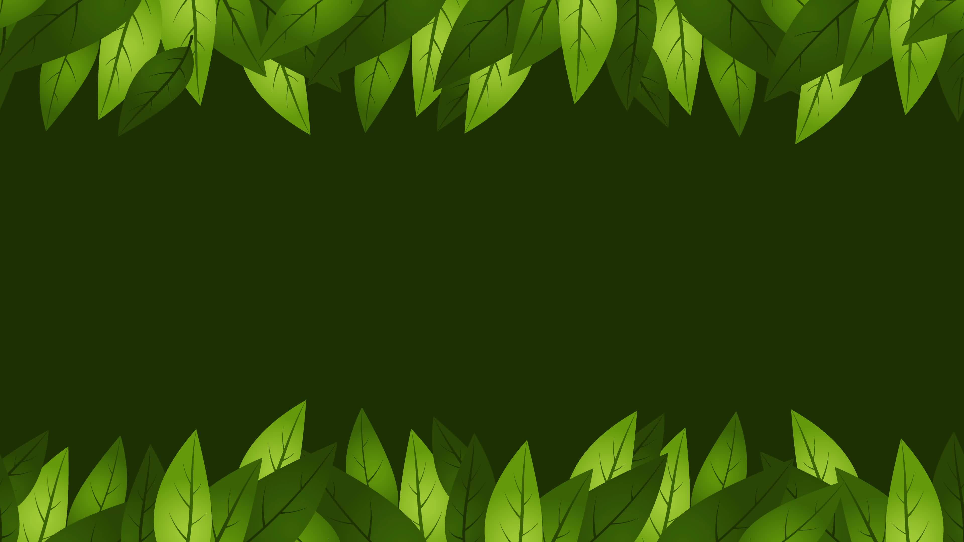 Animated Cartoon Background Looped Animation Of Leaves Video