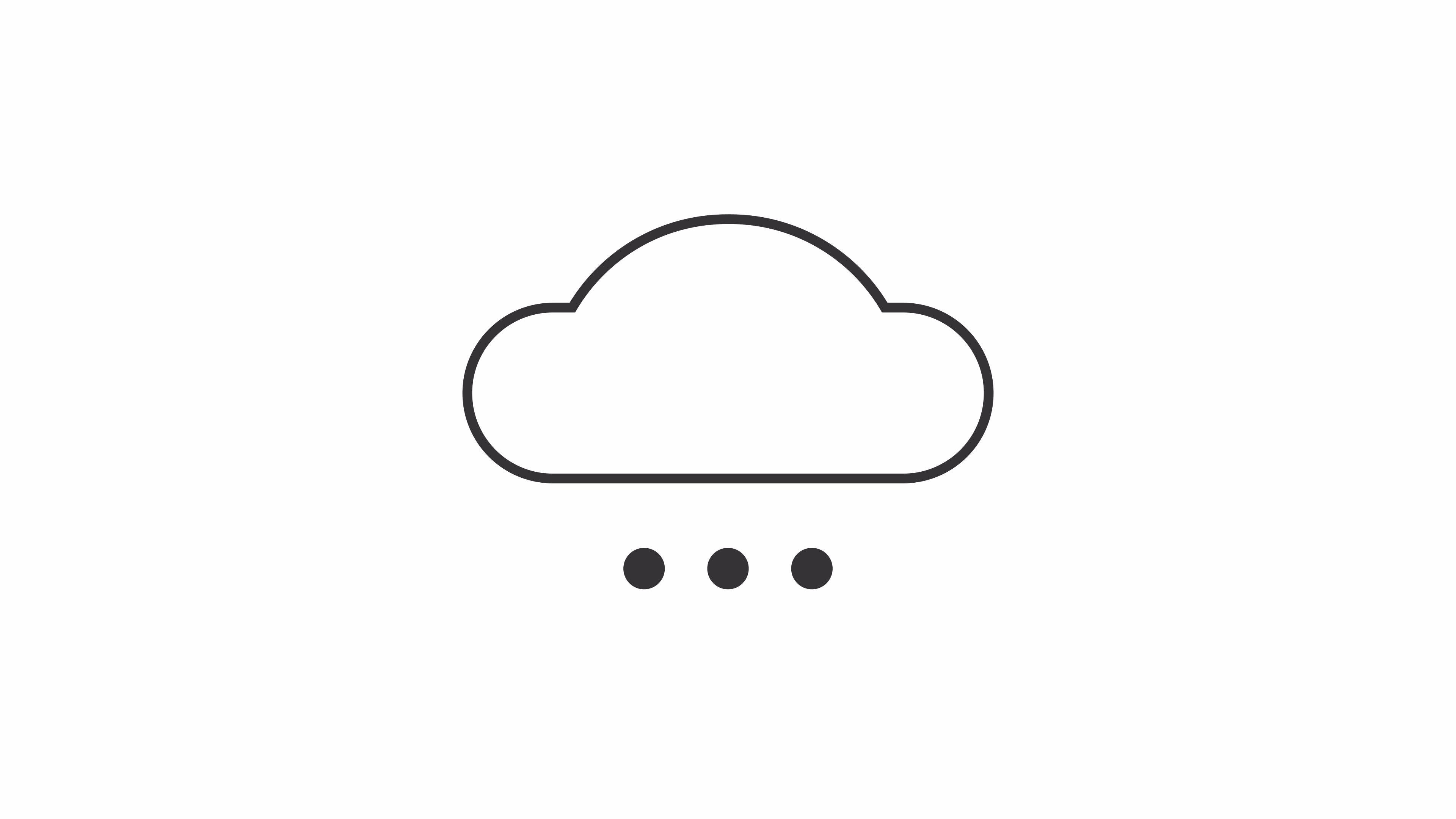 Animated Blank Rain Cloud Loader Computing Service Simple Black And