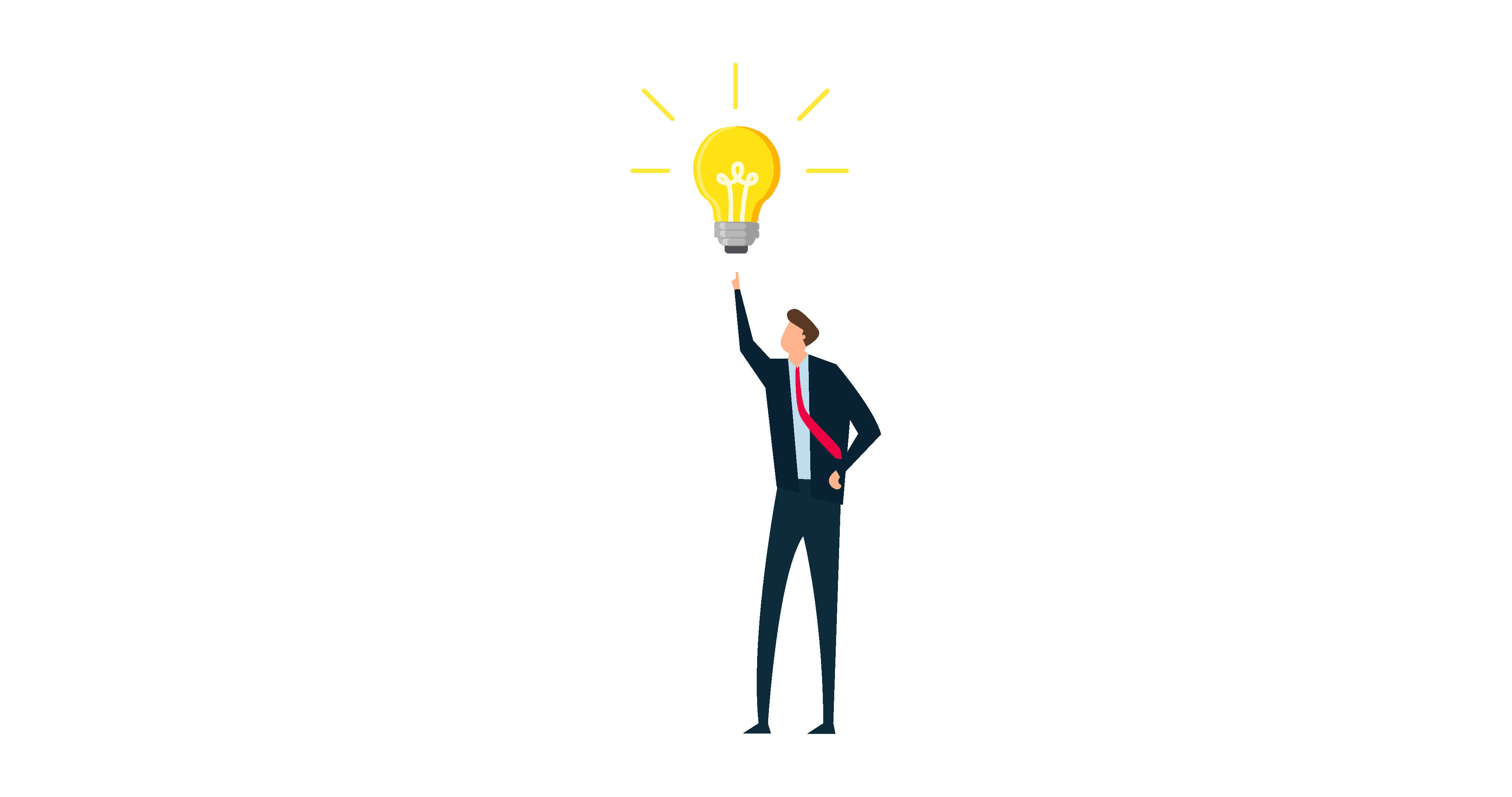 4k Business Idea Animation Businessman Company Leader Got Solution To