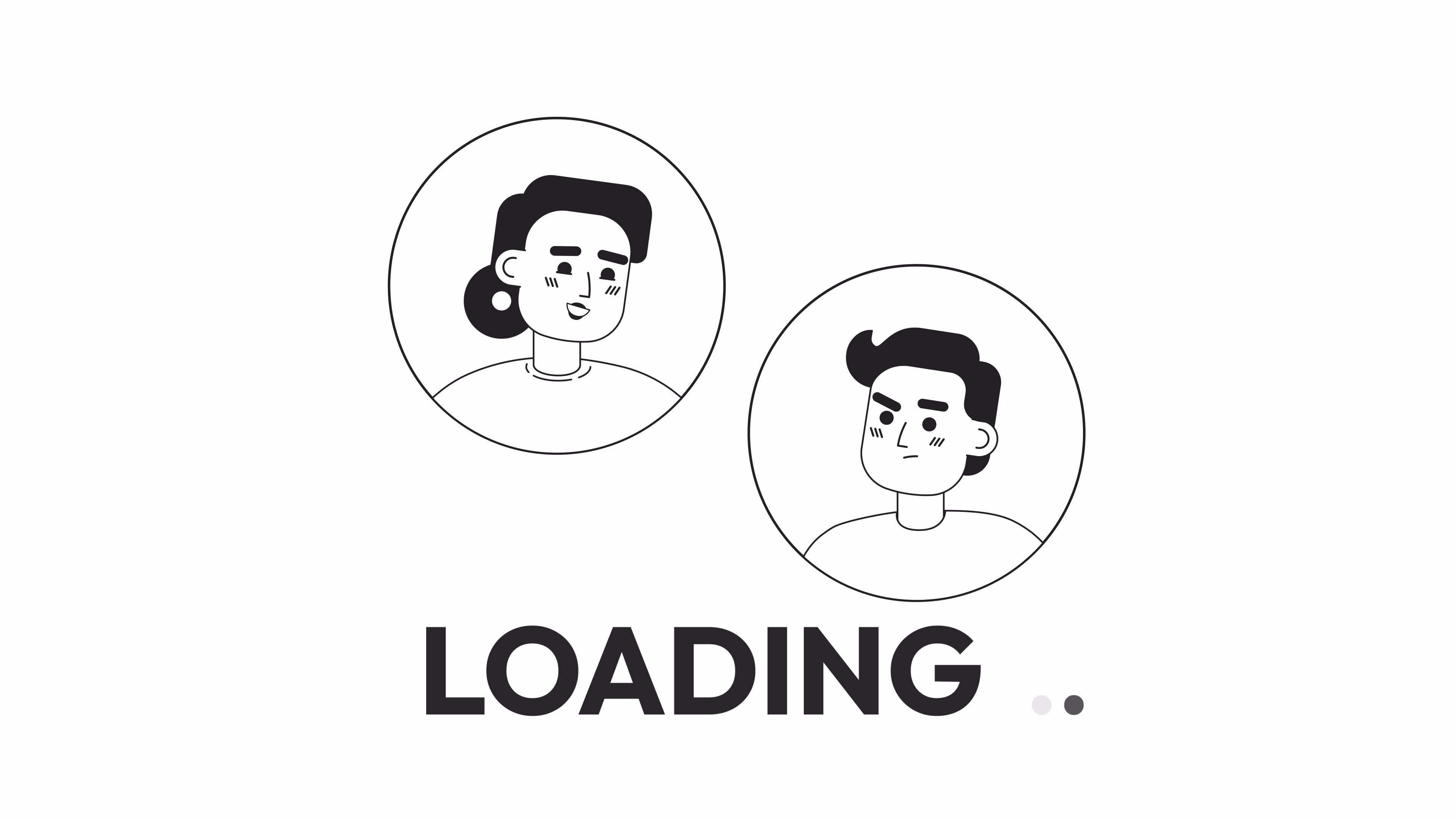 Animated Bw Virtual Teamwork Loader Stay Connected Flash Message K