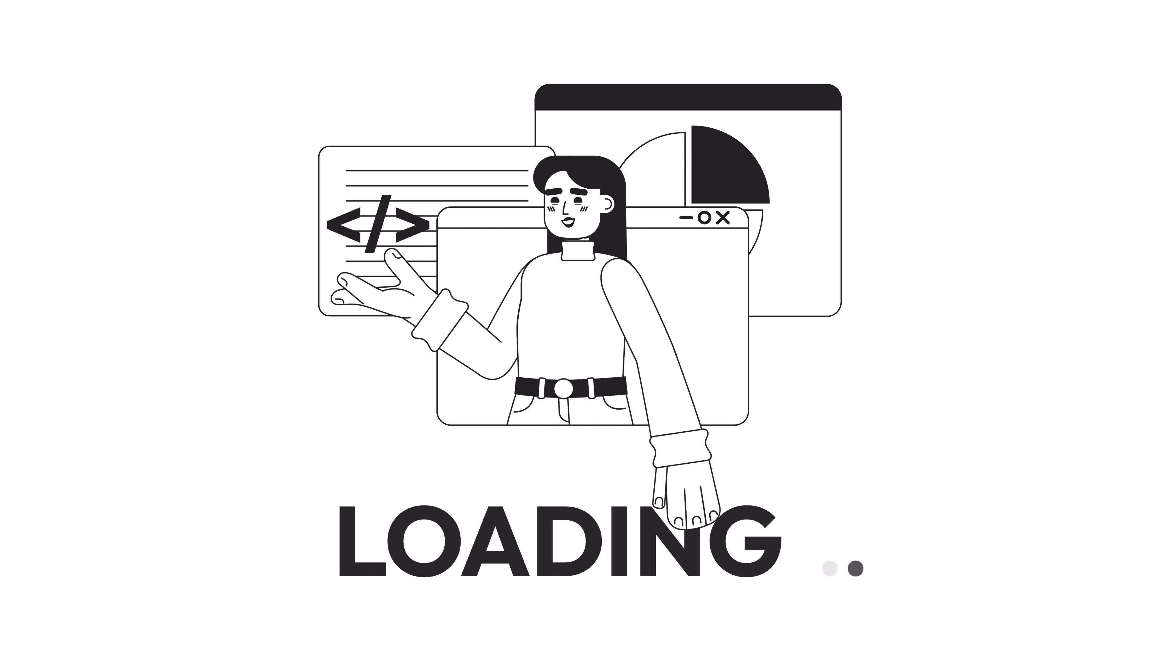 Animated Bw Building Website Loader Course Flash Message K Video