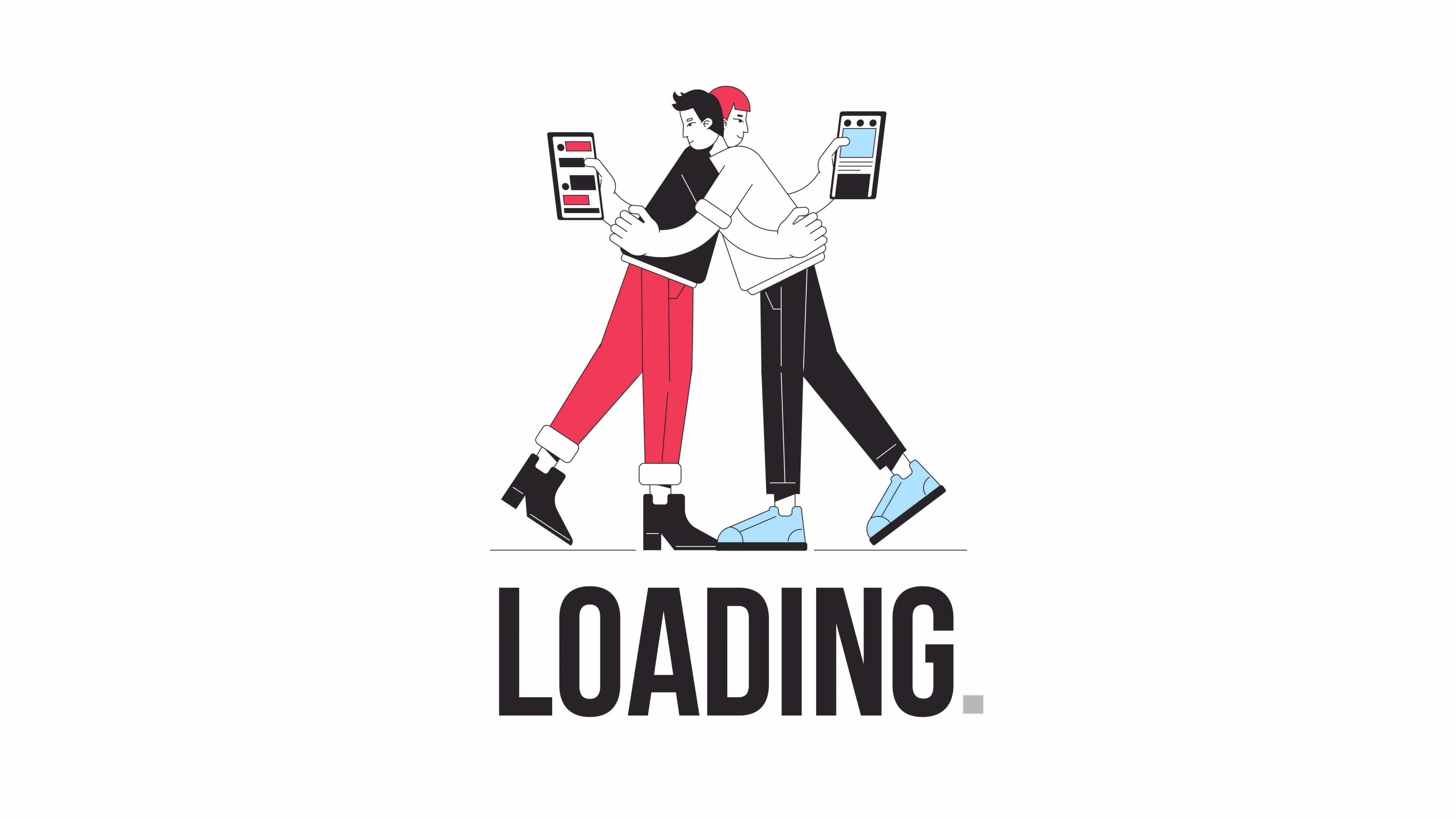 No Time For Partner Loader Animation Phone Snubbing Flash Message K
