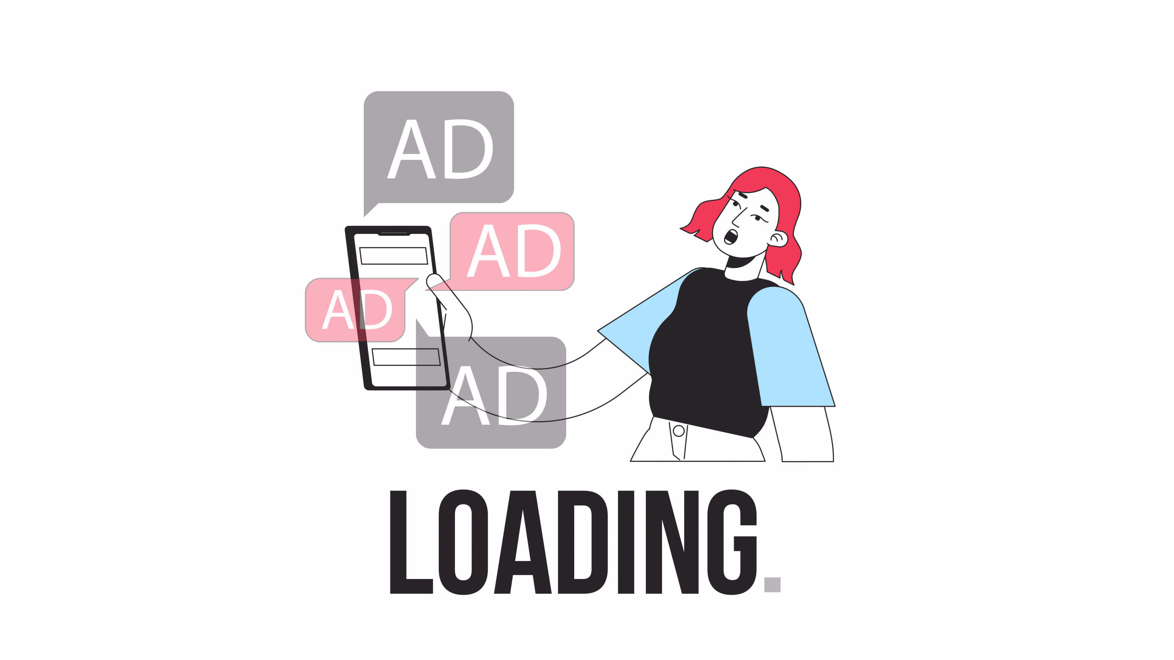 Too Many Ads Online Loader Animation Online Advertising Flash Message